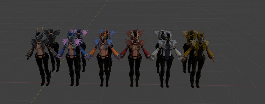 Open3DLab • Xenoblade X, Female models