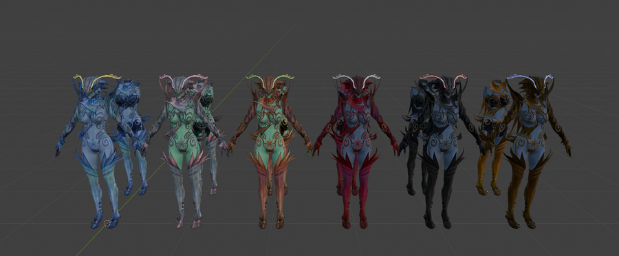 Open3DLab • Xenoblade X, Female models