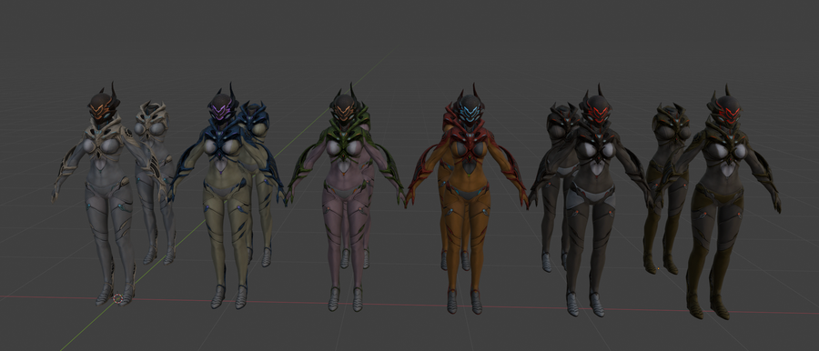 Open3DLab • Xenoblade X, Female models