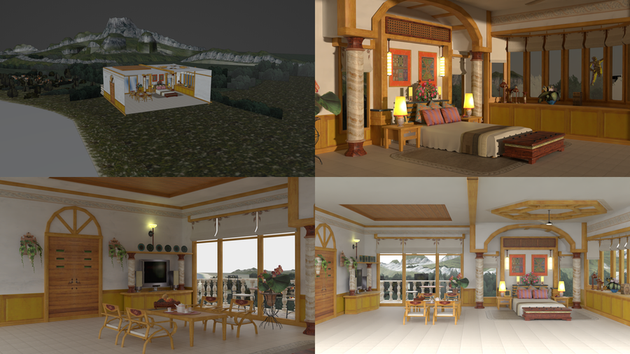 Open3DLab • DOAXBV Hotel Room Blender Port