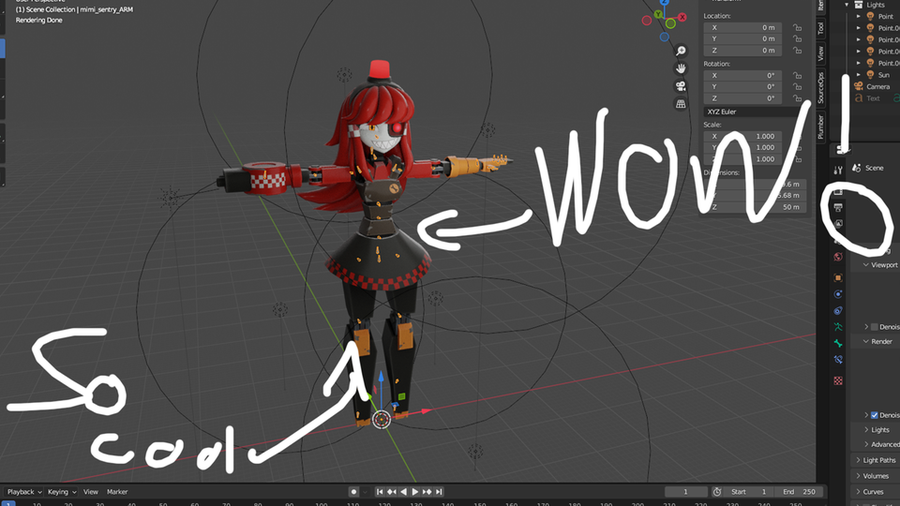 Open3dlab • Mimi Sentry Blender Port With Lightwarps