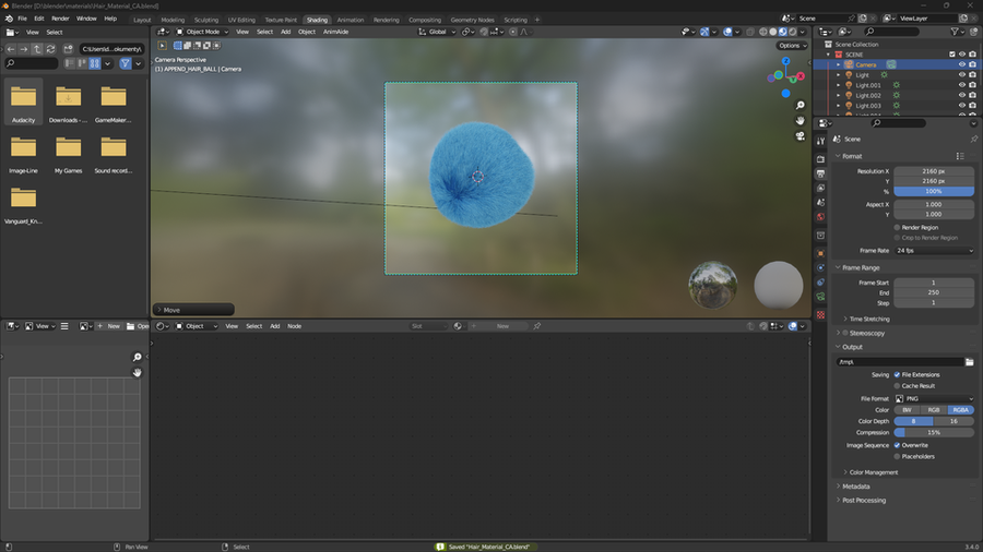Open3DLab • Hair Particle Material