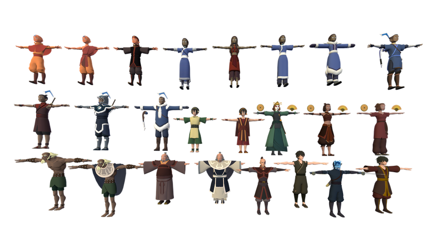 Open3DLab • ATLA: Quest For Balance Character Pack