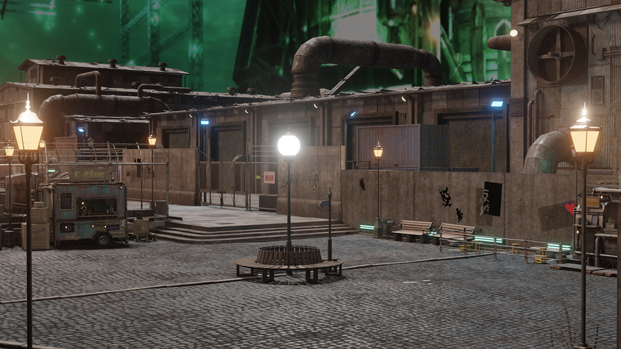 Open3DLab • Train Station Slum 7 - Final Fantasy 7 Remake