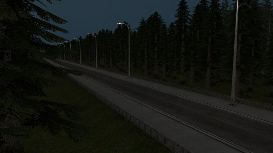 SFMLab • sfm_straight-longroad_night