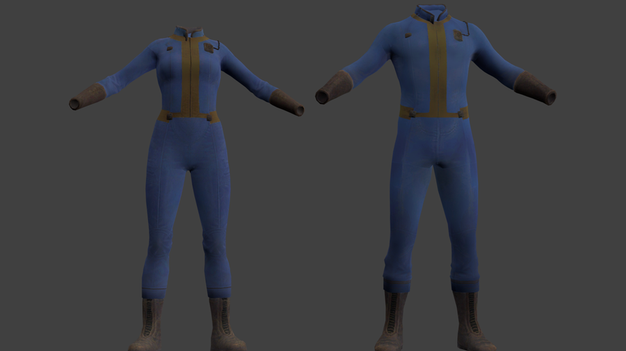 Open3DLab • Vaultsuits Male and Female (Fallout)