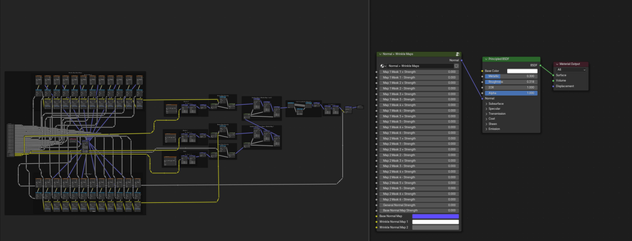 Open3DLab • Wrinkle (Normal) Map System for Blender 4.0+