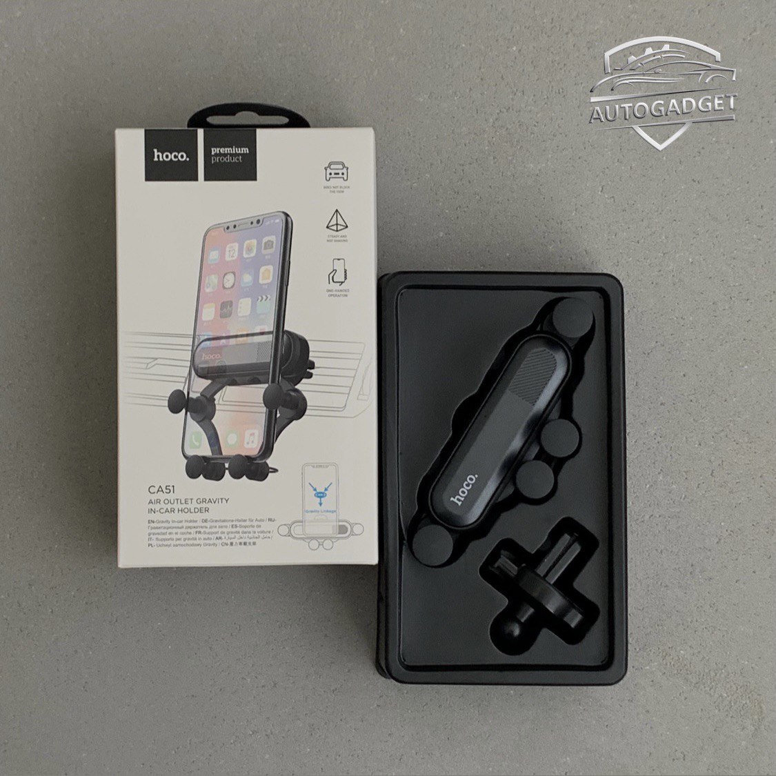 Автомобильный держатель HOCO CA51 Black держатель в машину в воздуховод ...