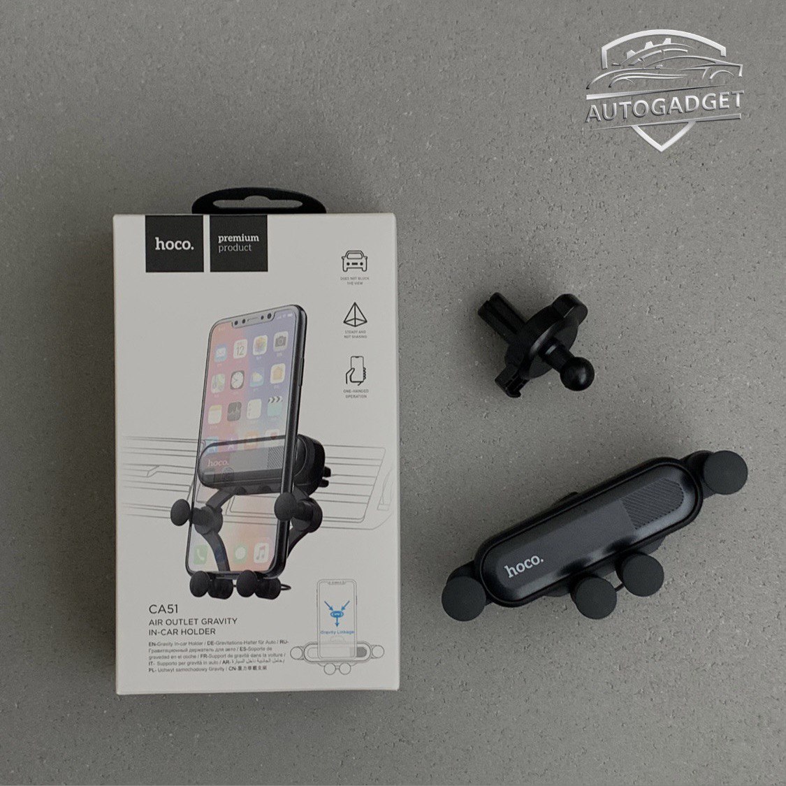 Купить Держатель для телефона в авто HOCO CA51 Black держатель в машину ...
